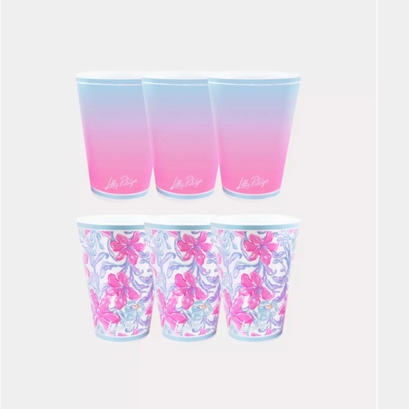 Lilly Pulitzer | Dining | Lilly Pulitzer Pool Cups Print Multi ...